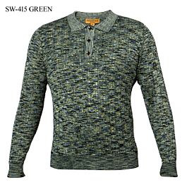 Prestige Original Men's Long Sleeve Knit Polo Sweater SW-415