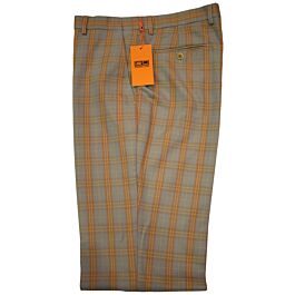 Steven Land Nero Plaid Dress Pants Teal/Tan SL88-11